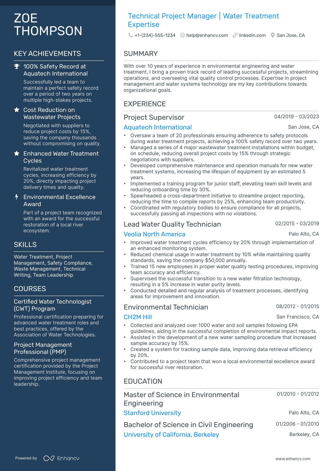 10 Environmental Consultant Resume Examples & Guide for 2026
