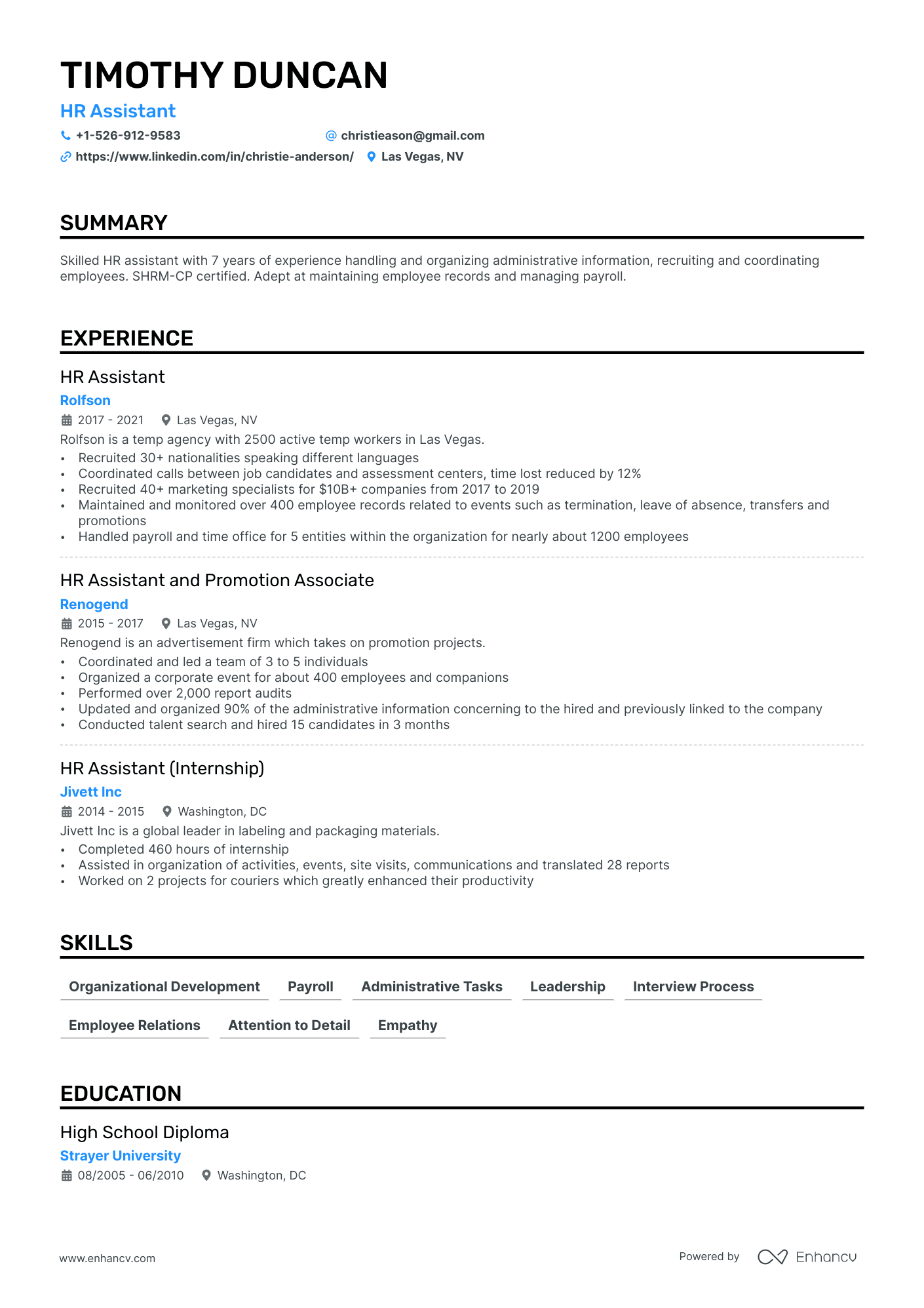 5 HR Assistant Resume Examples & Guide for 2024
