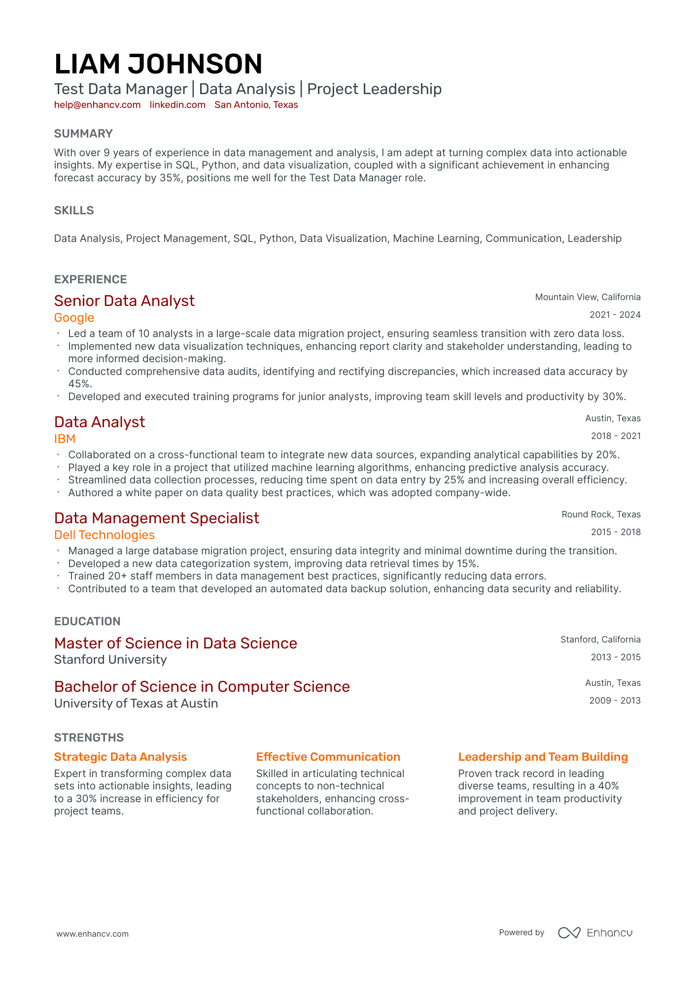 10 Data Manager Resume Examples & Guide for 2025