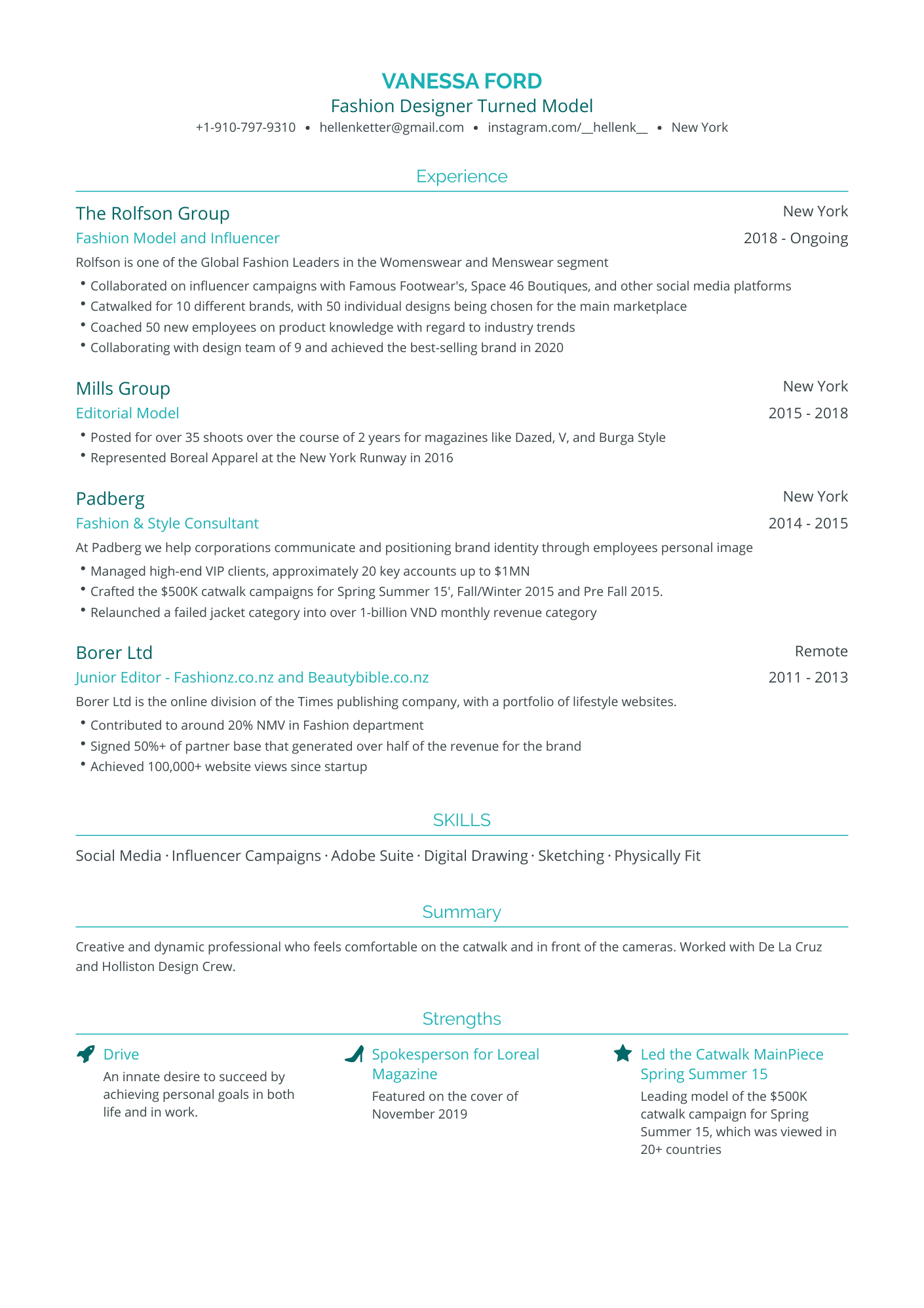 5 Model Resume Examples & Guide for 2024
