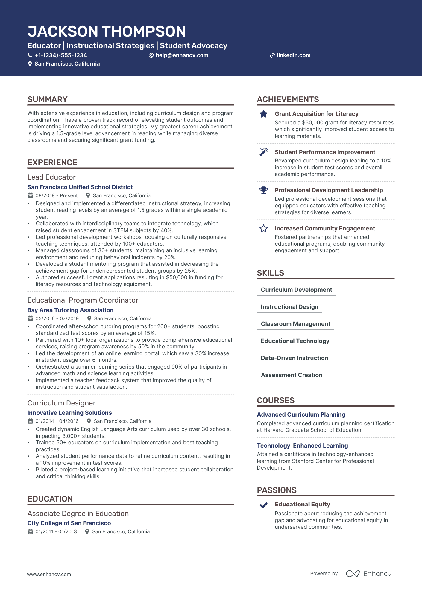 5 Middle School Teacher Resume Examples & Guide for 2024