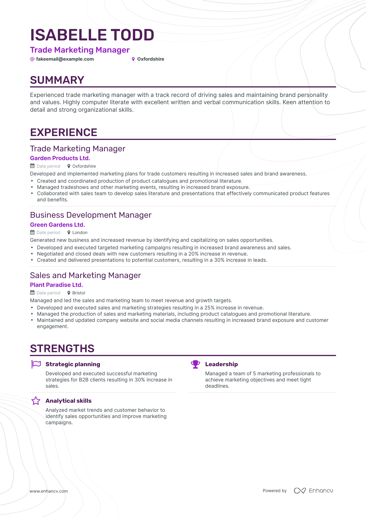 5 Trade Marketing Manager Resume Examples & Guide for 2024