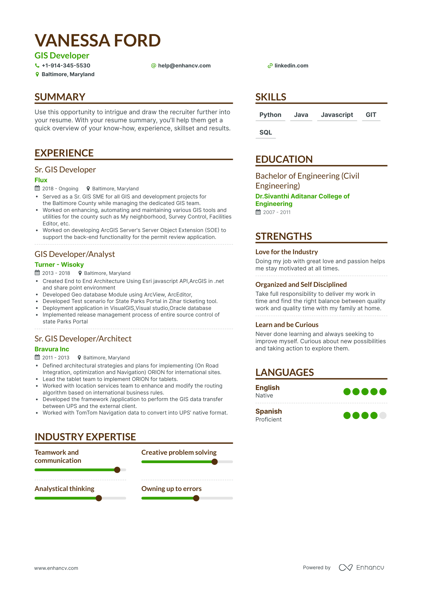 GIS Developer Resume Examples & Guide for 2023 (Layout, Skills ...