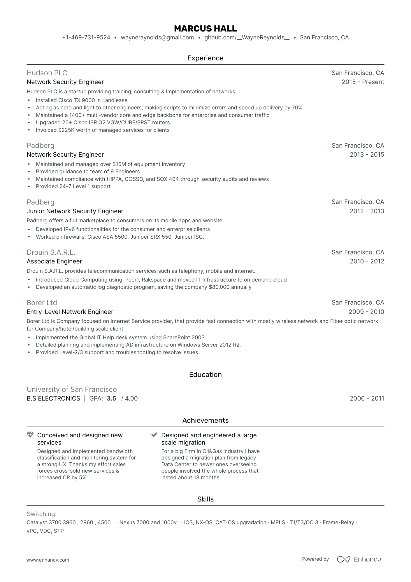 5 Network Security Engineer Resume Examples & Guide for 2024