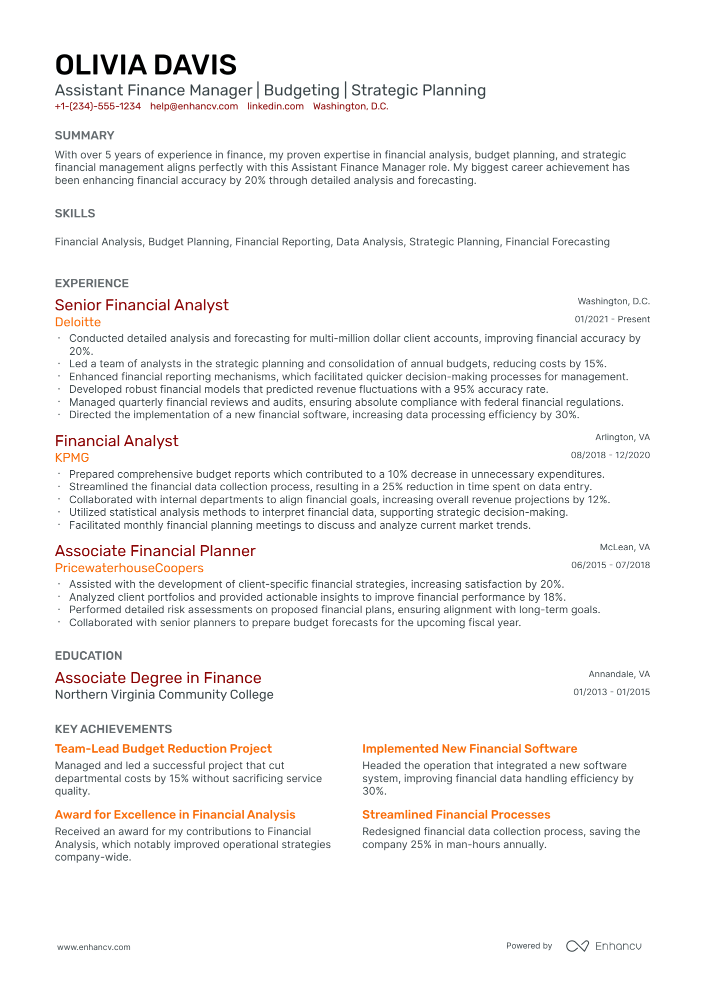10 Assistant Finance Manager Resume Examples & Guide for 2026