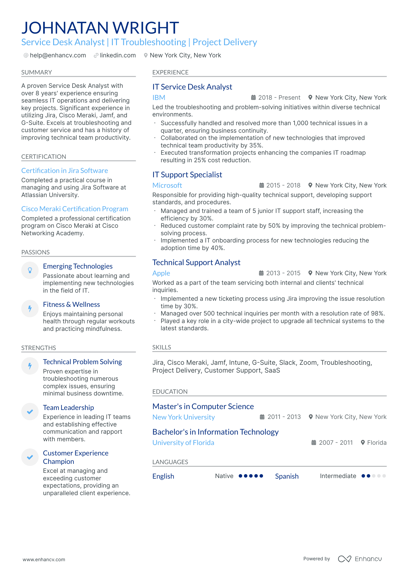 10 Service Desk Analyst Resume Examples & Guide for 2025