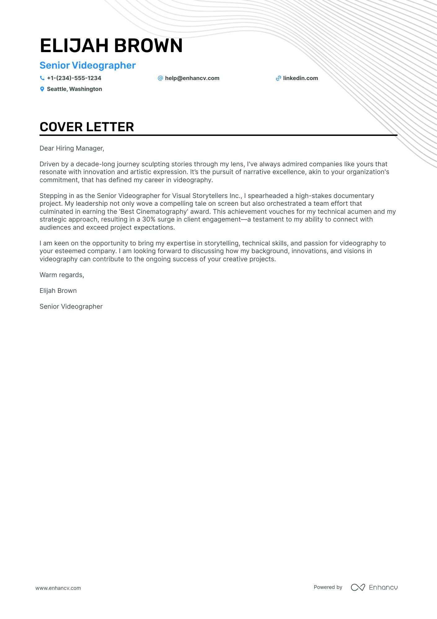 6 Professional Video Editor Cover Letter Examples and Template for 2024 ...
