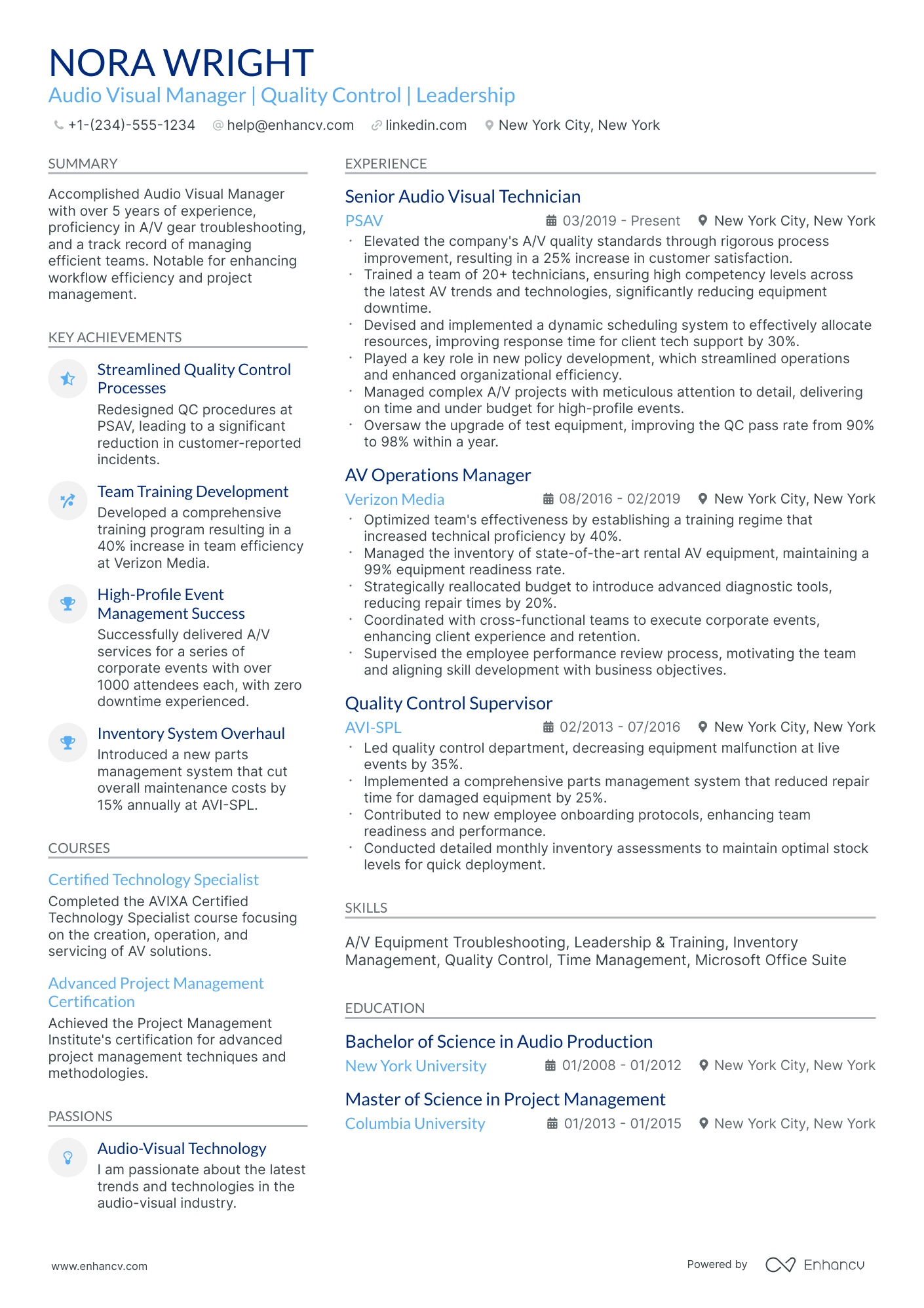 10 Quality Control Manager Resume Examples & Guide for 2026