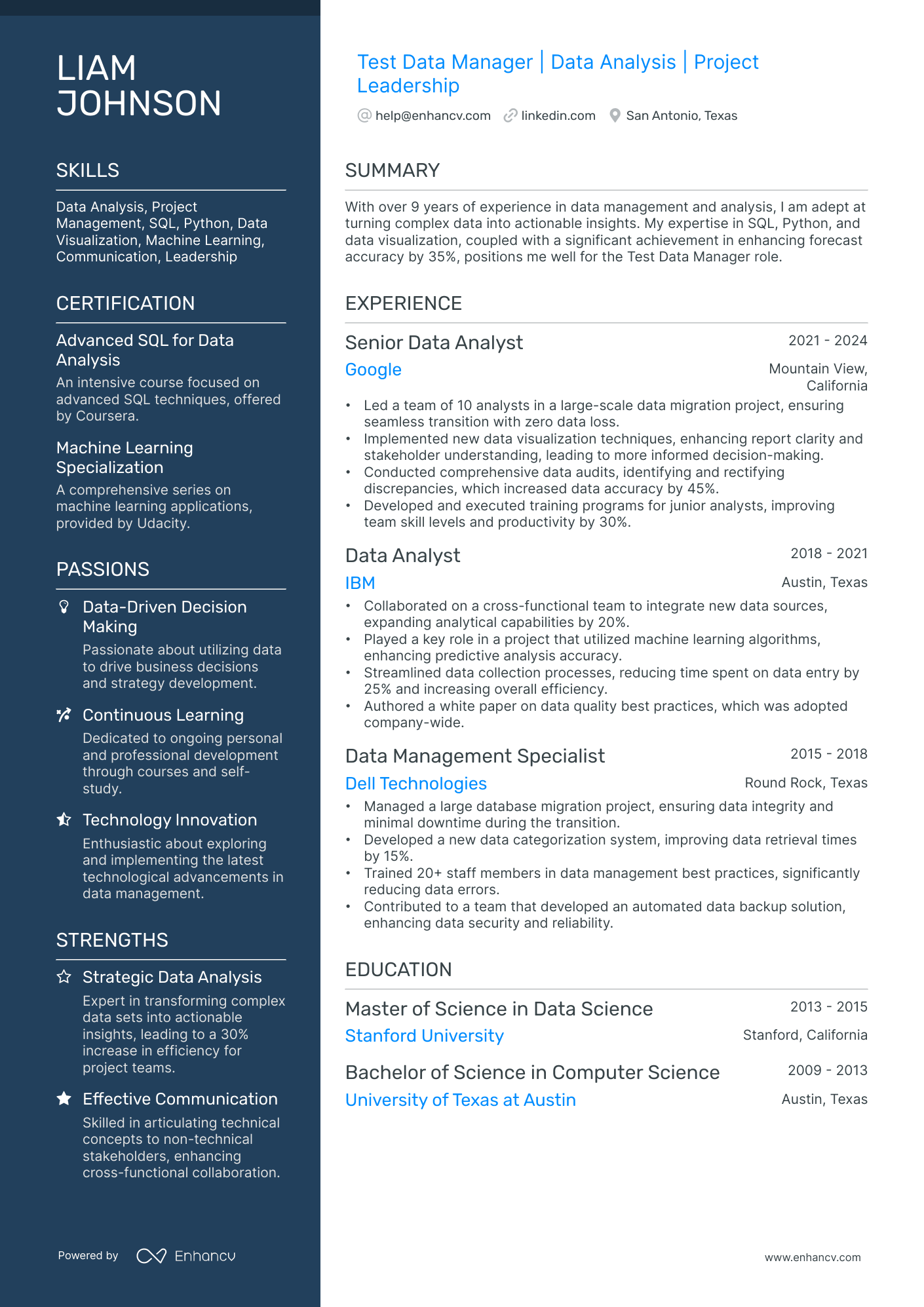 10 Data Manager Resume Examples & Guide for 2025