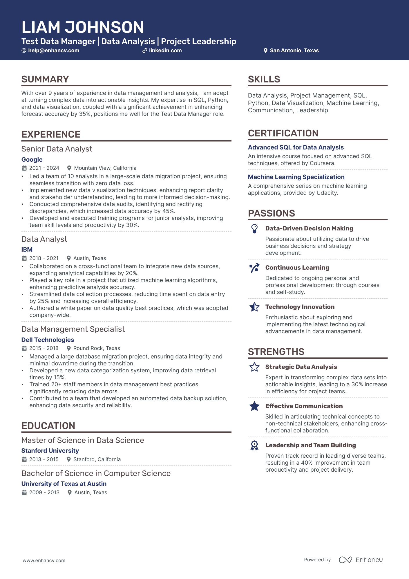 10 Data Manager Resume Examples & Guide for 2025