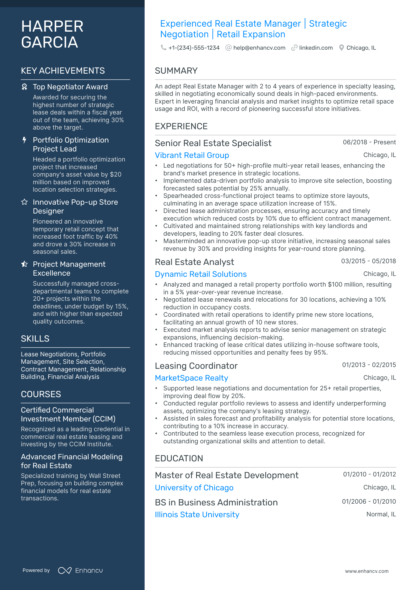 10 Real Estate Manager Resume Examples & Guide for 2026