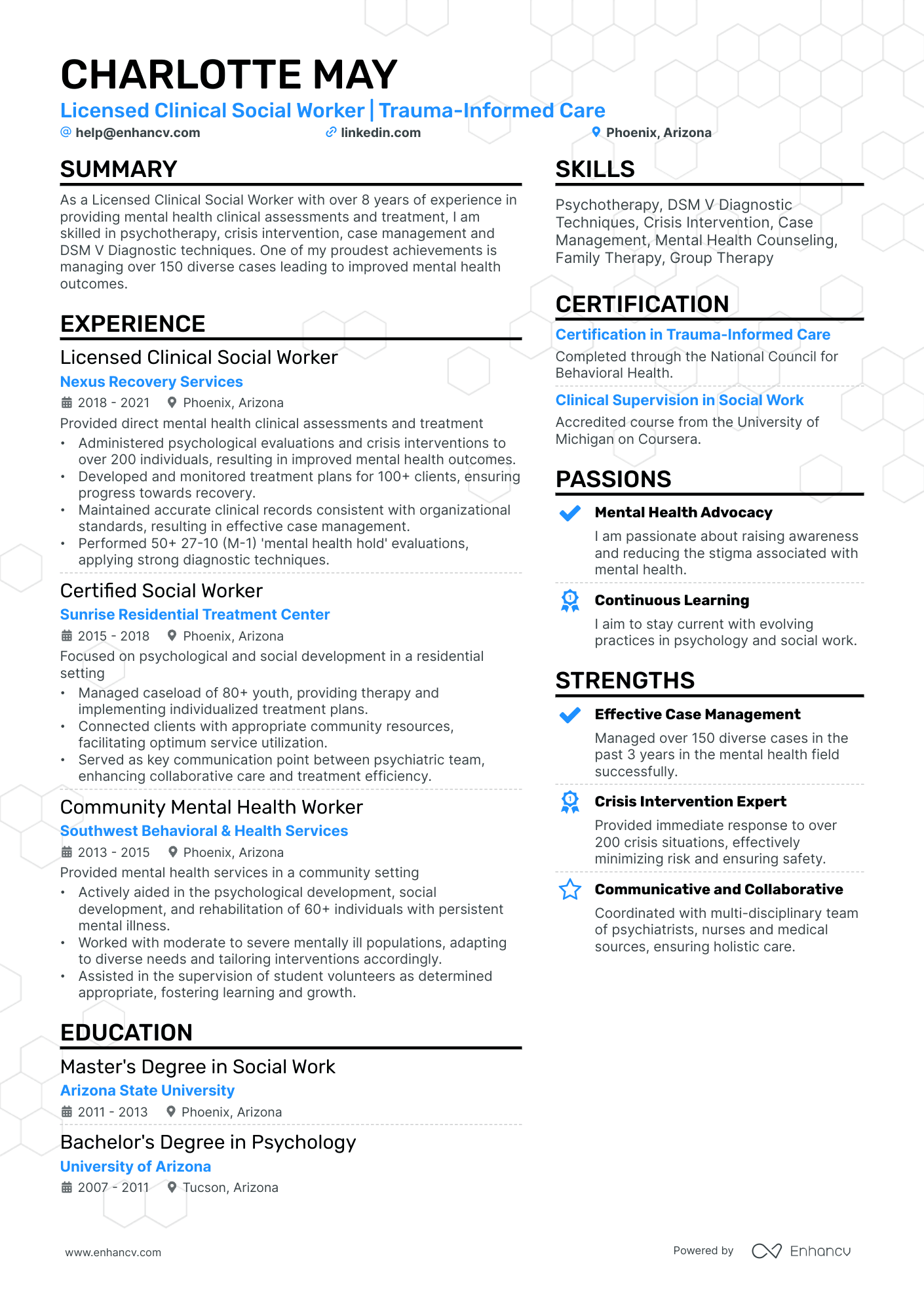 10 Clinical Social Worker Resume Examples & Guide for 2025