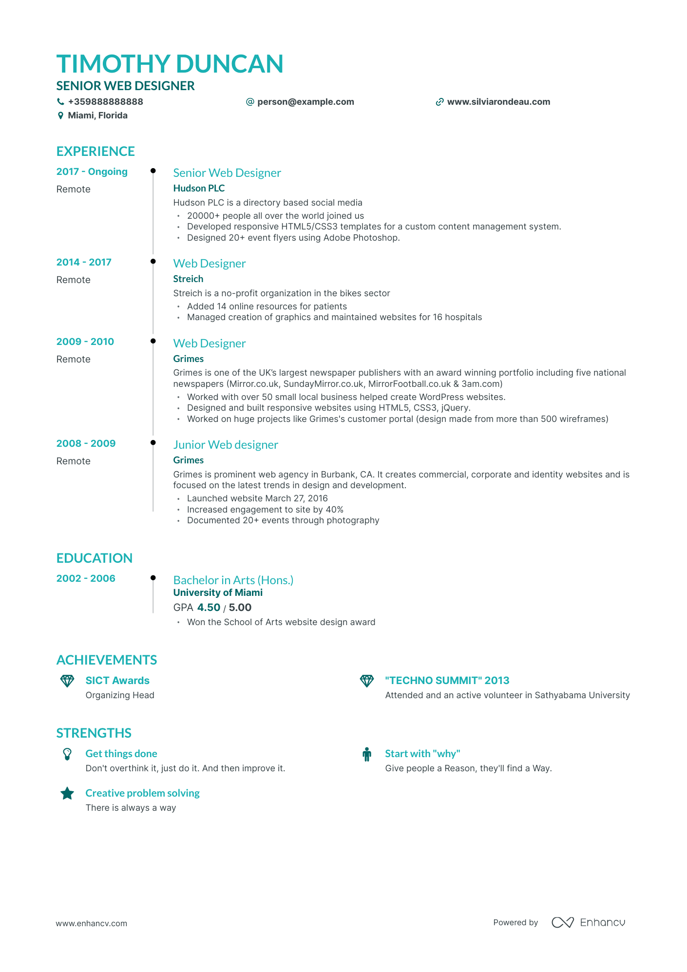 5 Web Designer Resume Examples & Guide for 2023