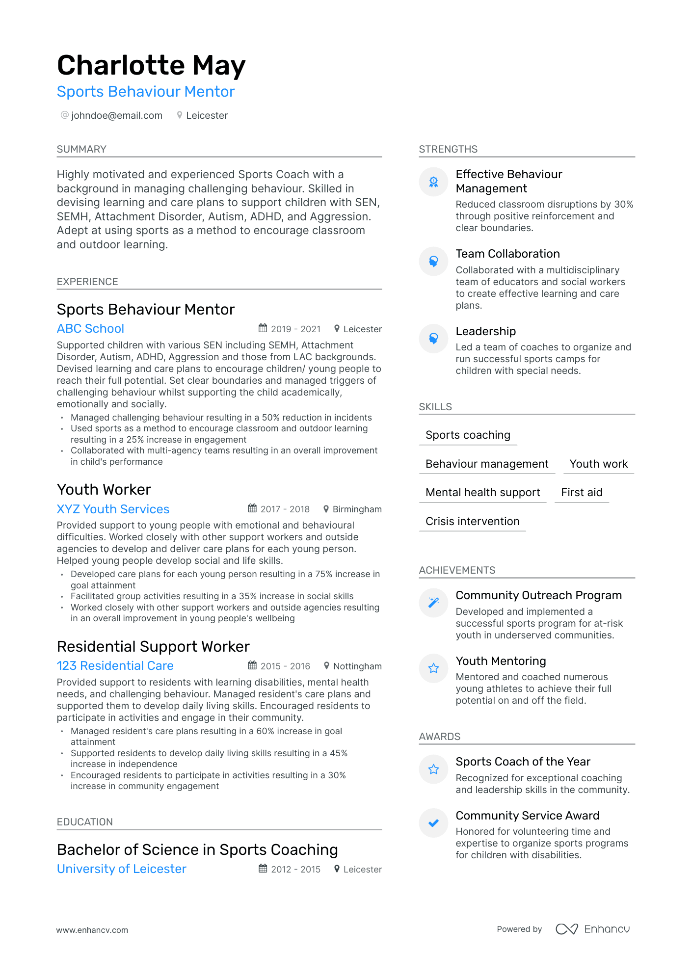 5 Sports Resume Examples & Guide for 2023