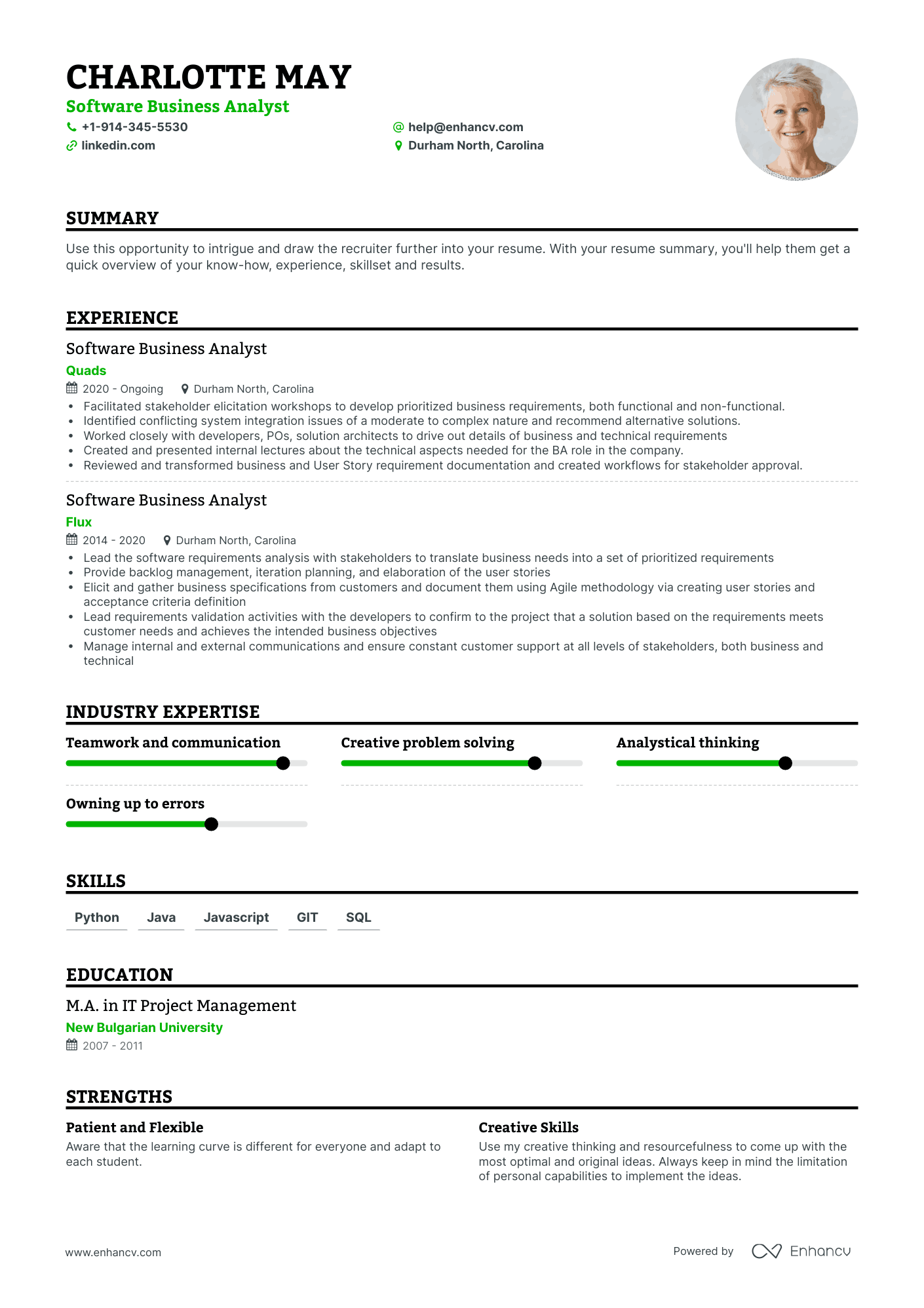 Software Business Analyst Resume Examples & Guide for 2023 (Layout ...