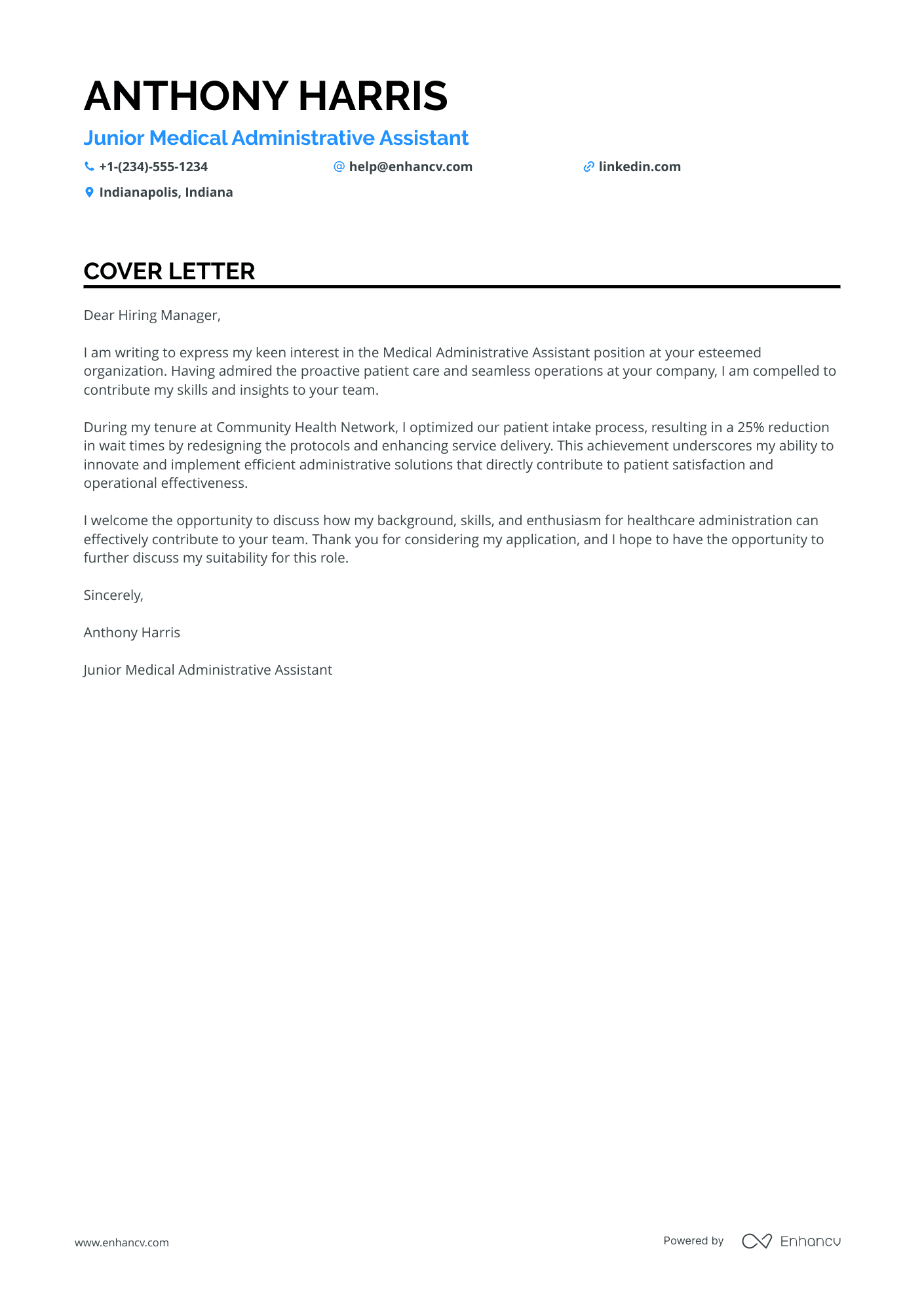 5 Professional Medical Administrative Assistant Cover Letter Examples ...