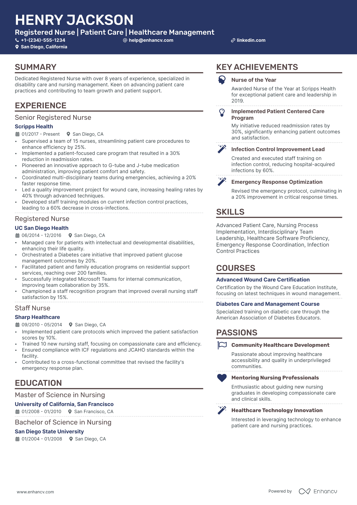 10 Head Nurse Resume Examples & Guide for 2026