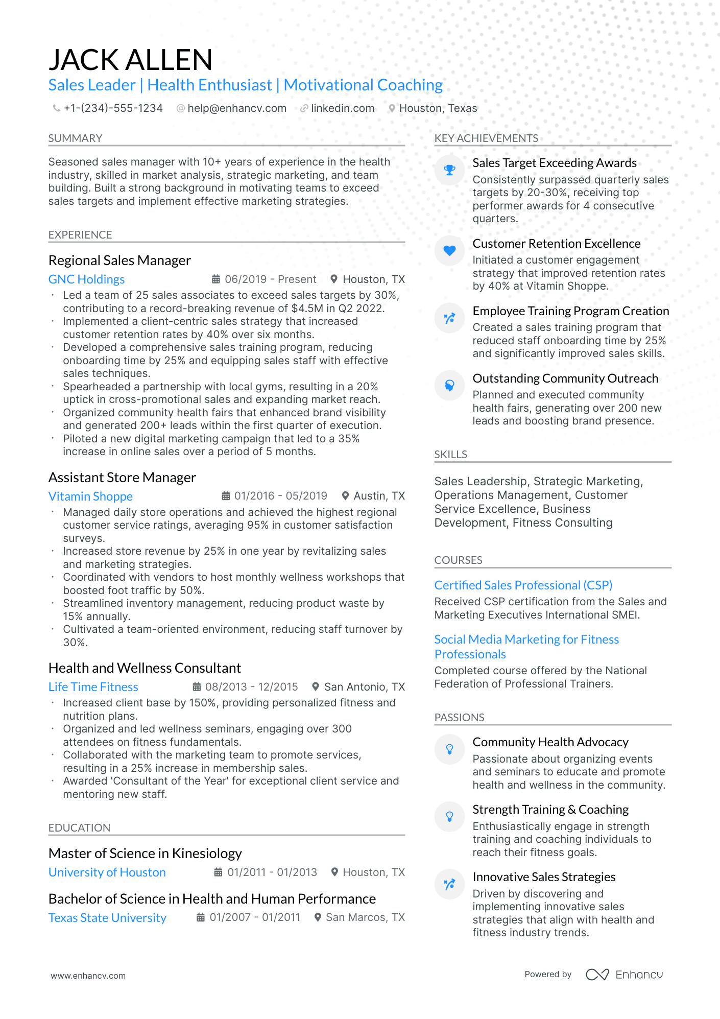 10 Fitness General Manager Resume Examples & Guide for 2026