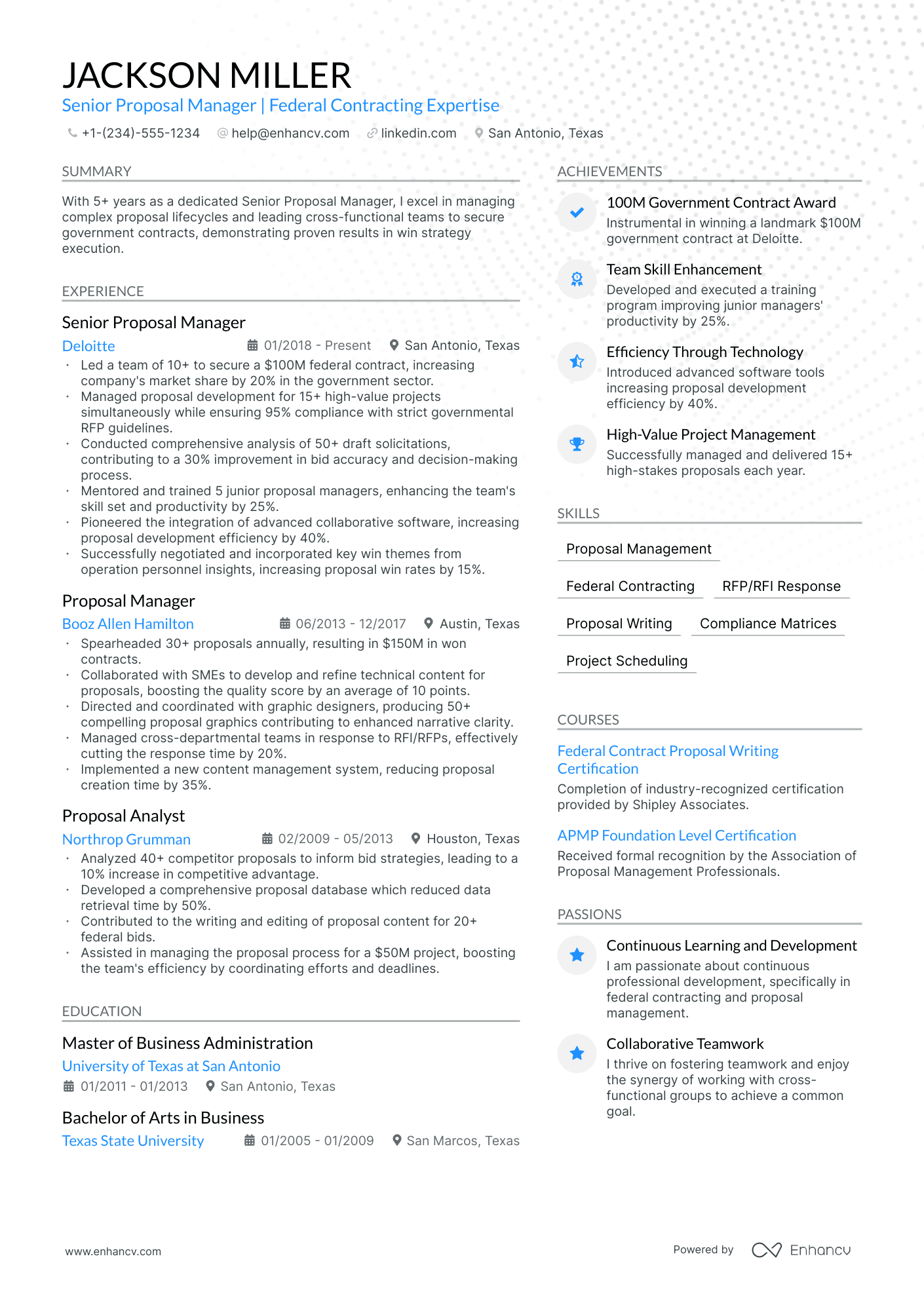 5 Proposal Manager Resume Examples & Guide for 2024