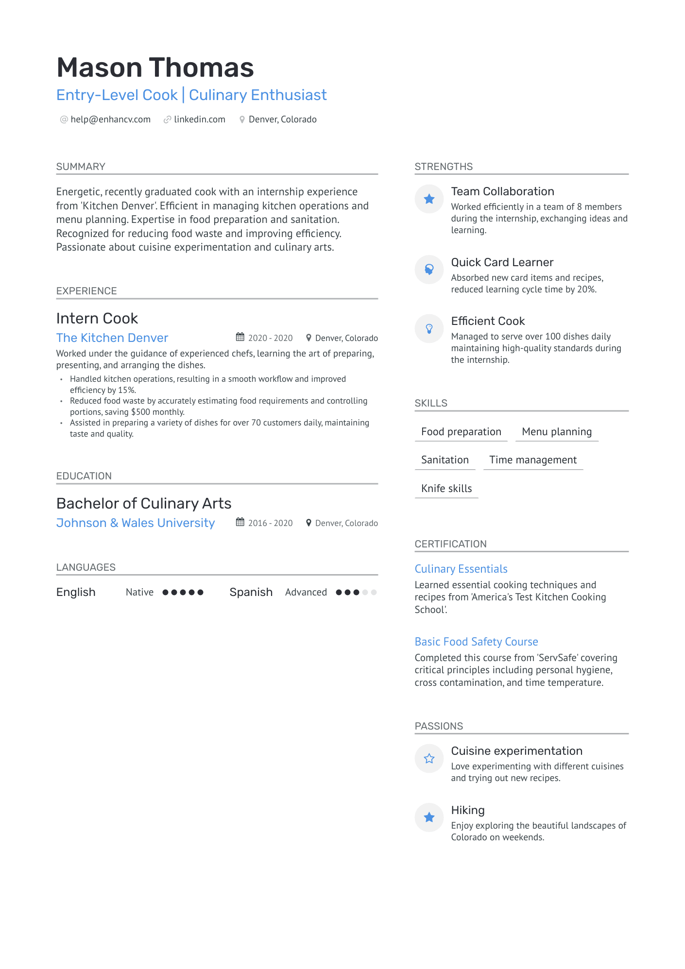 5 Cook Resume Examples & Guide for 2024