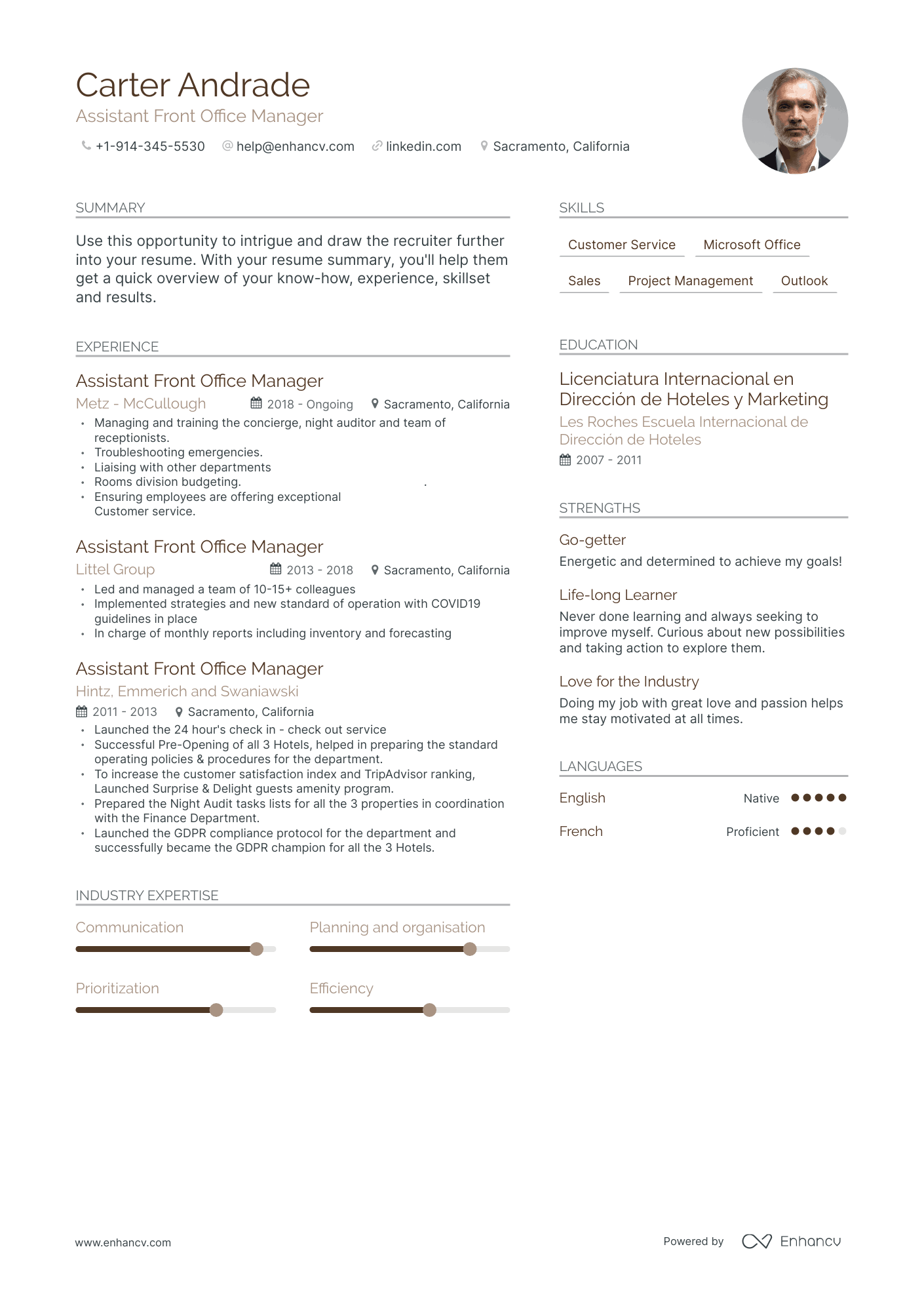 Assistant Front Office Manager Resume Examples & Guide for 2023 (Layout ...