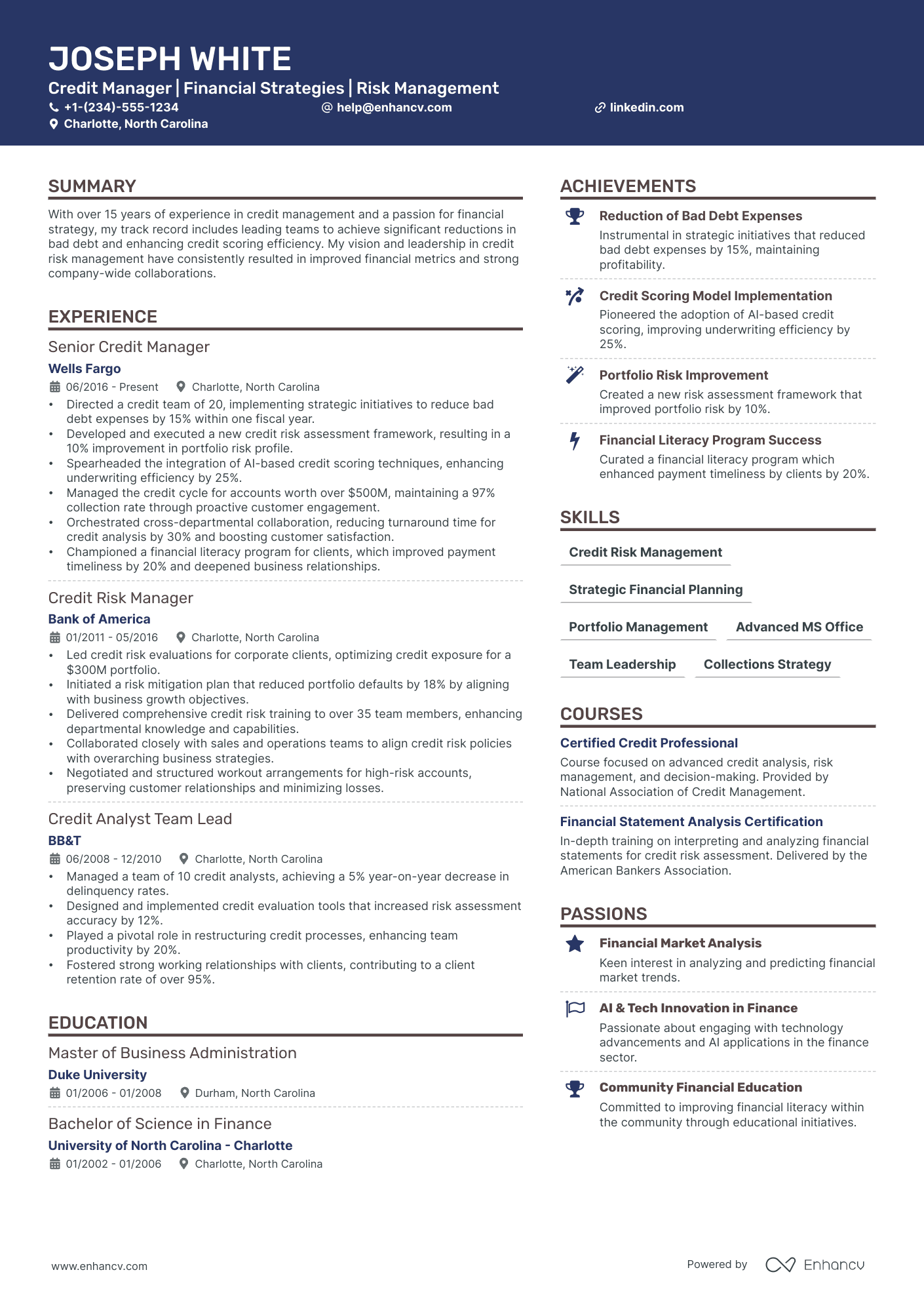 5 Credit Manager Resume Examples & Guide for 2024