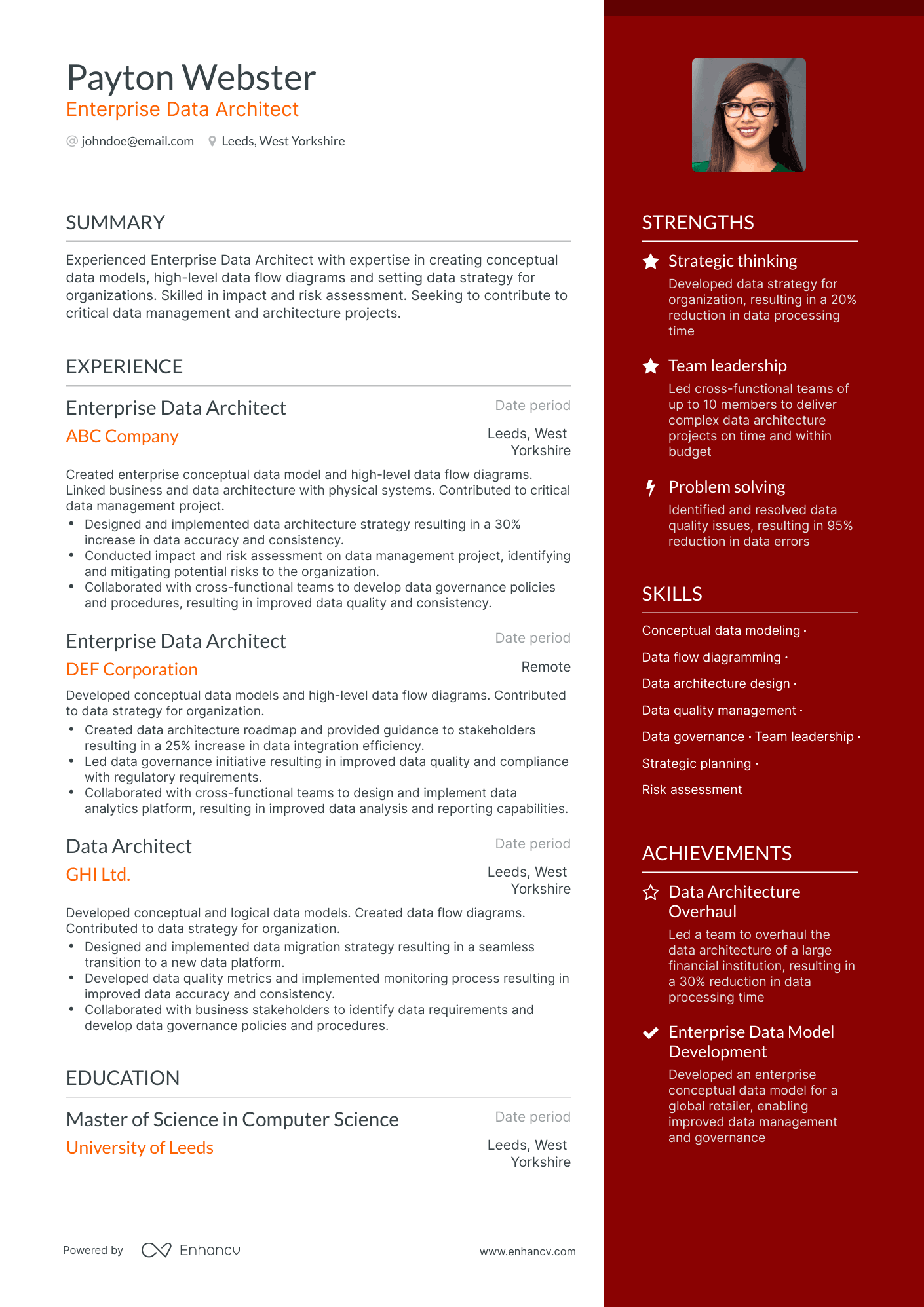 5 Enterprise Data Architect Resume Examples & Guide for 2024