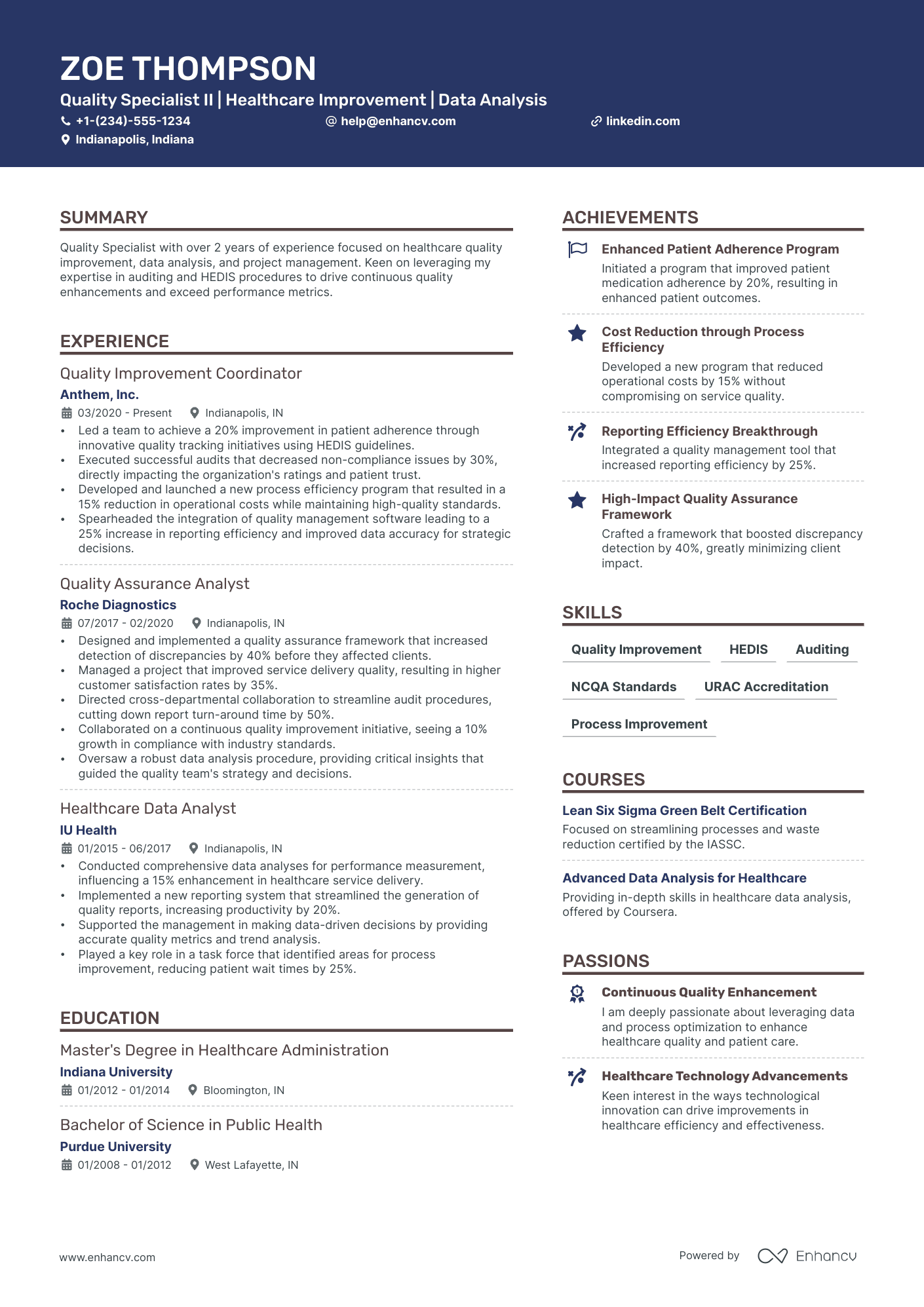 5 Quality Specialist Resume Examples & Guide for 2024
