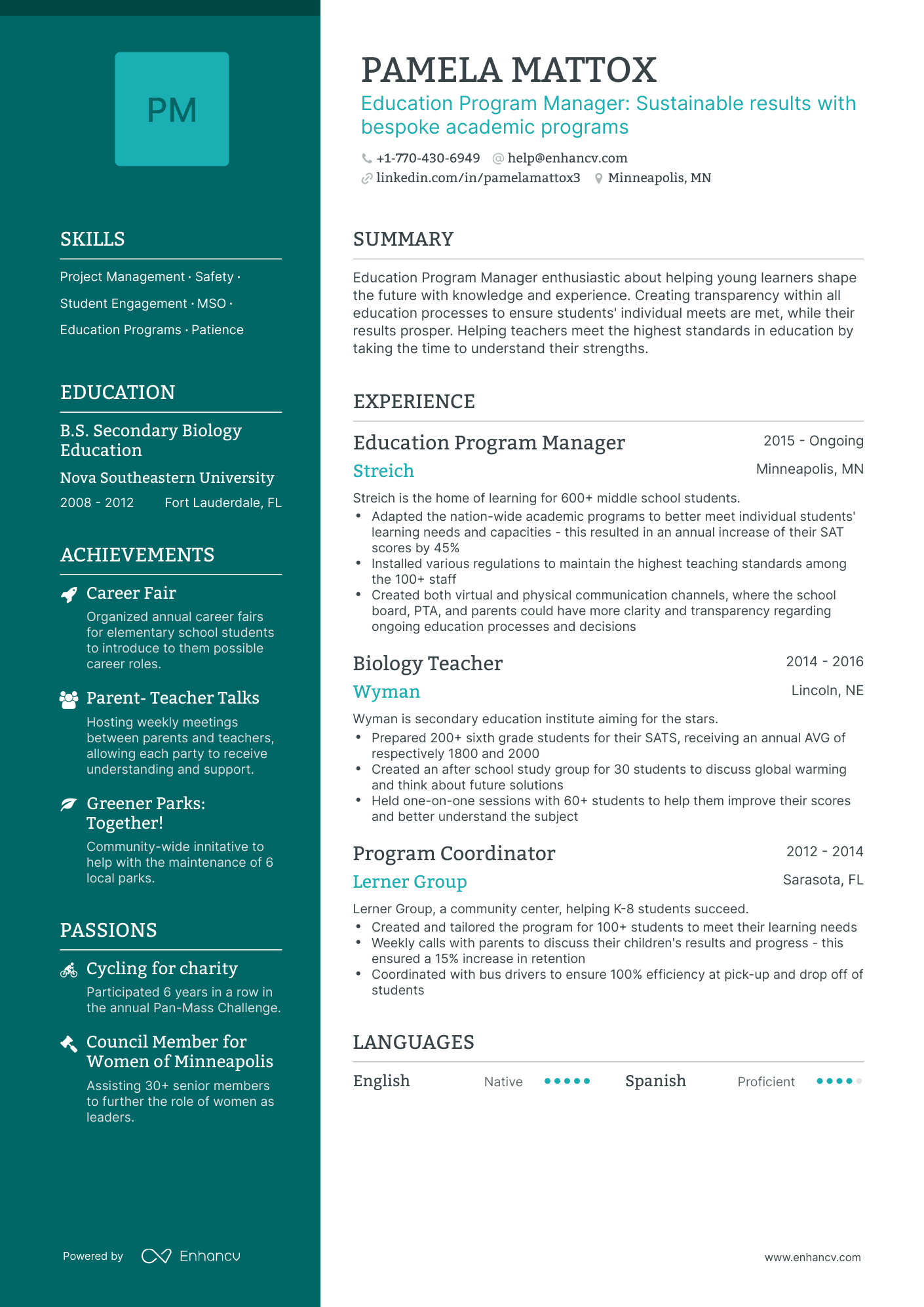 5 Education Program Manager Resume Examples & Guide for 2023