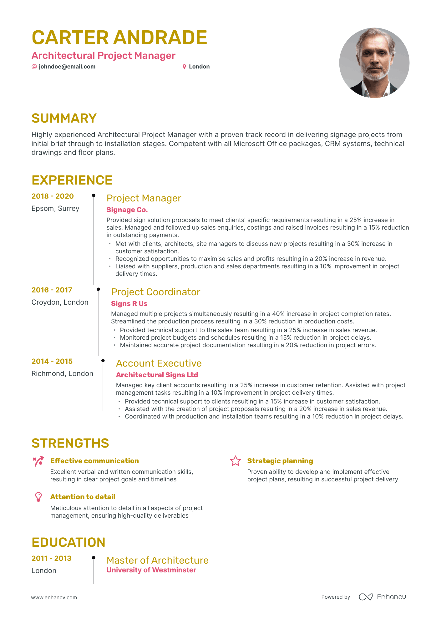5 Architectural Project Manager Resume Examples & Guide for 2024