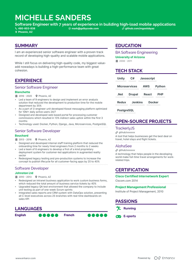 5 Tech Resume Examples & Guide for 2023