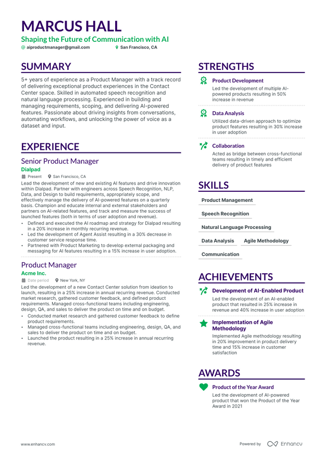 5 AI Product Manager Resume Examples & Guide for 2023 5 AI Product Manager Resume Examples & Guide for 2023