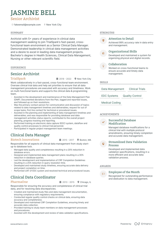 5 Archivist Resume Examples & Guide for 2023
