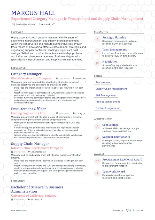 5 Commodity Manager Resume Examples & Guide for 2023