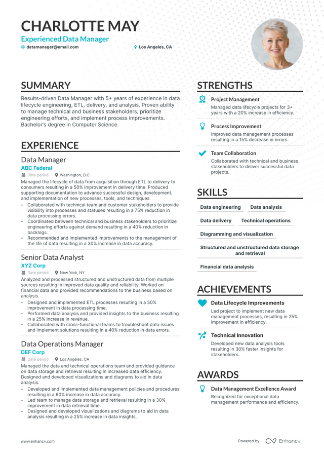 5 Data Manager Resume Examples & Guide for 2023