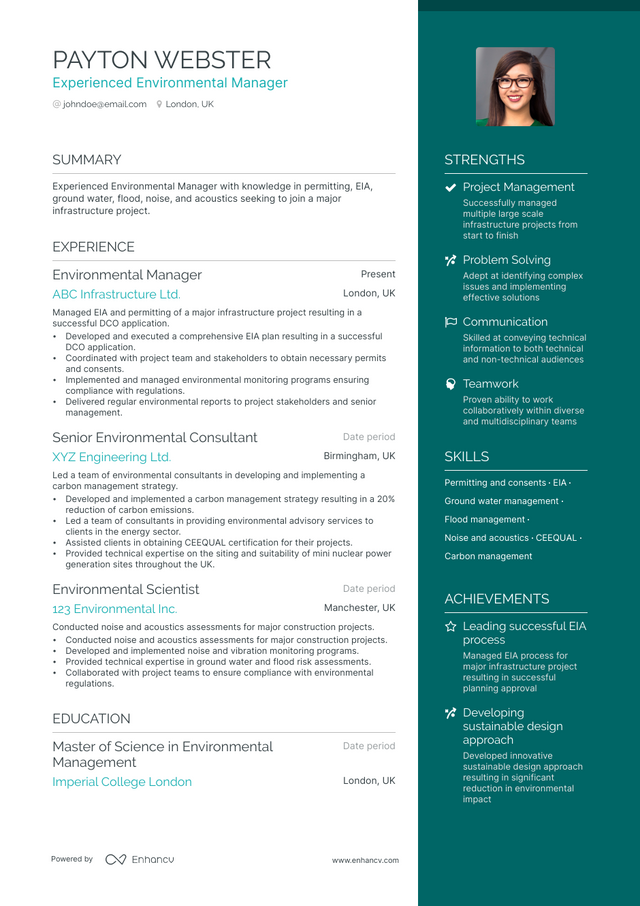 5 Environmental Manager Resume Examples & Guide for 2023
