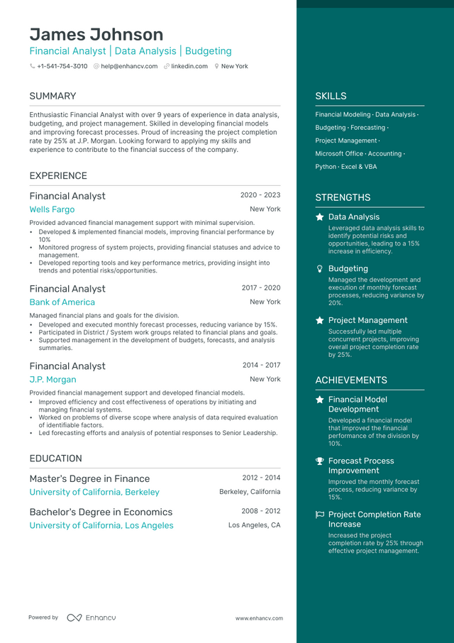 5 Financial Analyst Resume Examples & Guide for 2023
