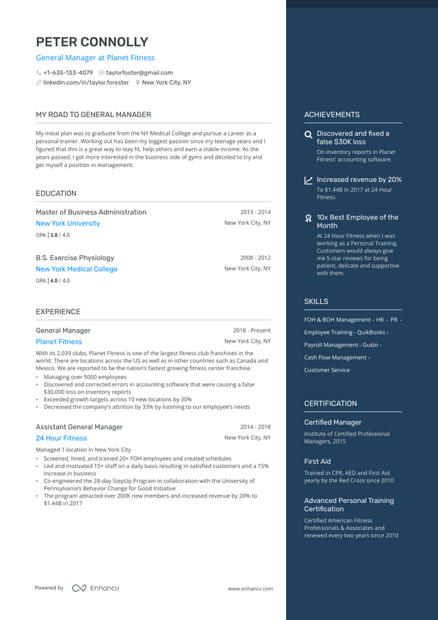14 General Manager Resume Examples & Guide for 2023