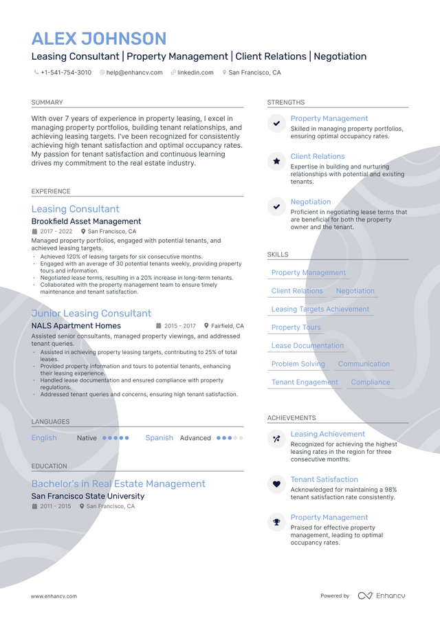 Leasing Consultant Resume: Examples and Advice for 2023