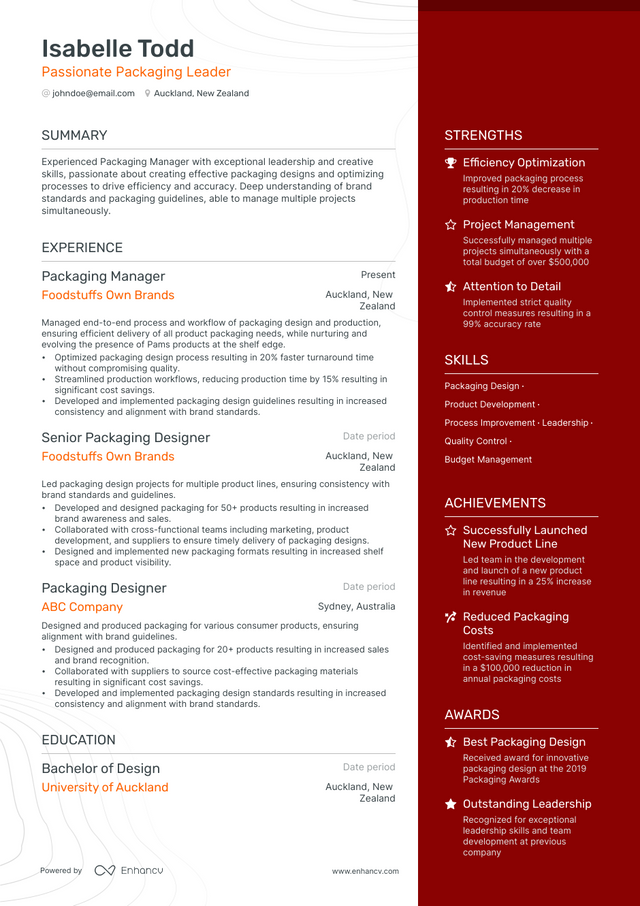 5 Packaging Manager Resume Examples & Guide for 2023