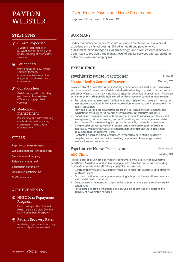 5 Psychiatrist Resume Examples & Guide for 2023