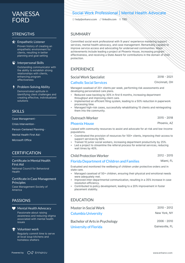 5 Social Work Intern Resume Examples & Guide for 2023