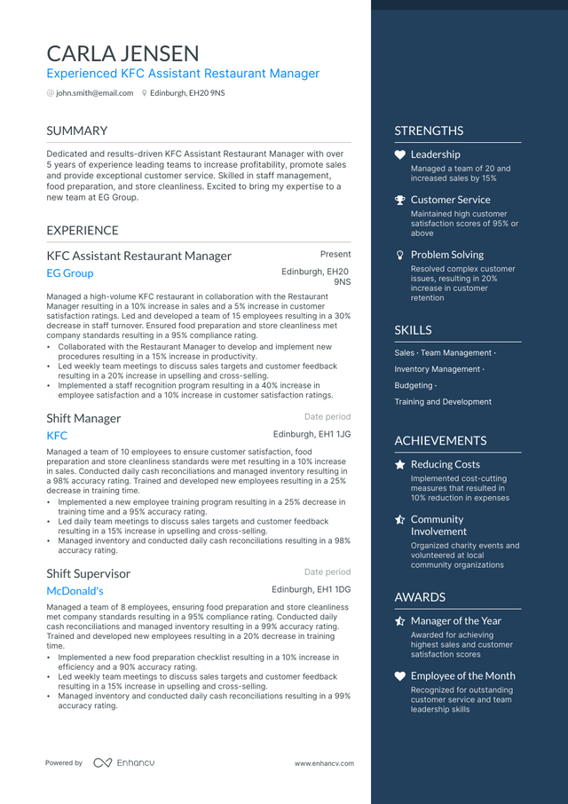 5 Starbucks Store Manager Resume Examples & Guide for 2023