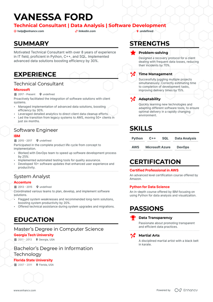 5 Technical Consultant Resume Examples & Guide for 2023