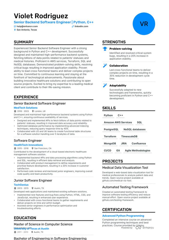 5 AWS Developer Resume Examples & Guide for 2023