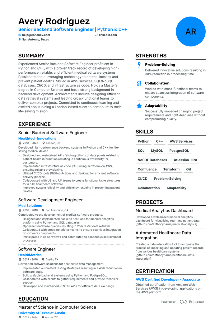 5 Cloud Architect Resume Examples & Guide for 2023