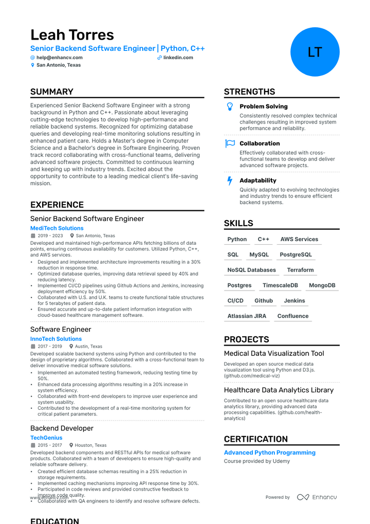 5 Lead Engineer Resume Examples & Guide for 2023