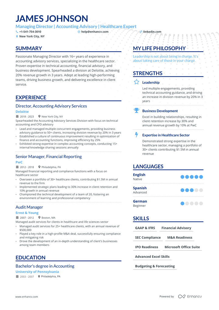 5 Managing Director Resume Examples Guide For 2023