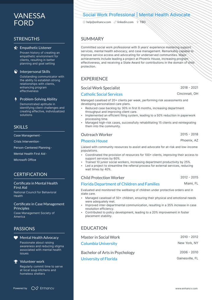 5 Social Work Intern Resume Examples & Guide for 2023