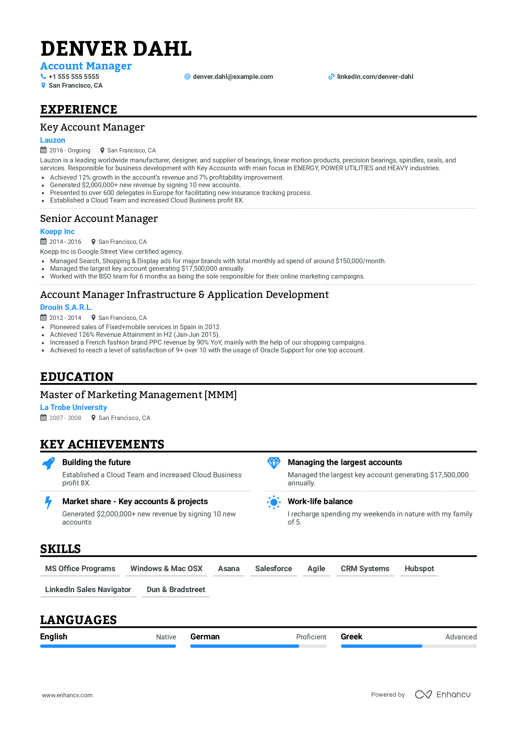 Online Resume Builder | Free Resume Maker | Enhancv